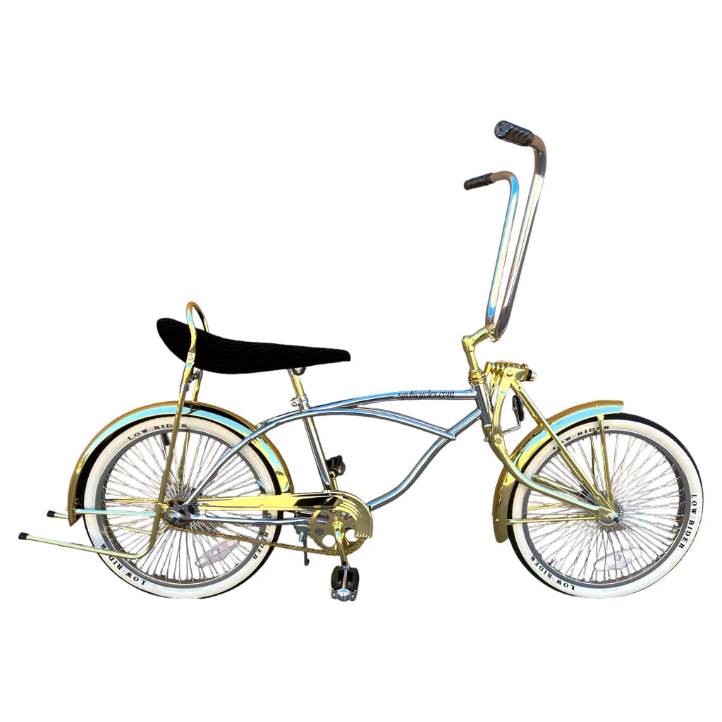 20" Lowrider Chrome/Gold Complete Bike | Sgvbicycles – SGV Bicycles