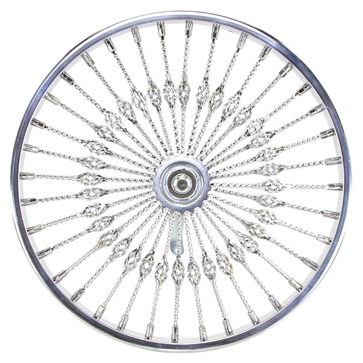 Lowrider 20" Steel Front Wheel Twisted 36 Spoke 8Gchrome Chrome ...