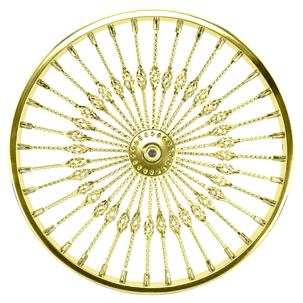 Lowrider 20" Steel Front Wheel Twisted Cage 36 Spoke Gold | Sgvbicycles ...